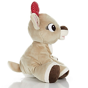 KIDS PREFERRED Rudolph the Red-Nosed Reindeer Light Up Musical Clarice Stuffed, Soft Crinkle, Christmas Holiday Toy, Boys & Girls 0 and up, 9.5 Inches