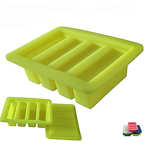 pizety butter molds Large 4 Cavities Silicone butter mold Pudding & Jello Shot Mold butter stick molds,Cheesecake, butter mold with lid Product Dimensions 7 x 5 x 2 butter mold stick (yellow)
