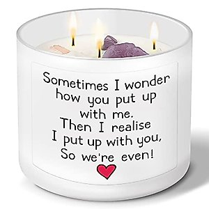 Gifts for Men Women - Anniversary Birthday Gifts for Him Her, Boyfriend Girlfriend Gifts Ideas, I Love You Gifts for Wife Husband, Lavender Scented Candle