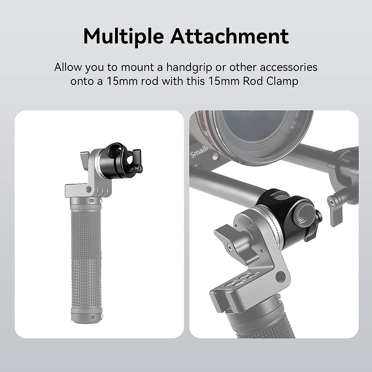 SmallRig 15mm Rod Clamp to Rosette Mount for ARRI Standard Rod Support System - 1686B