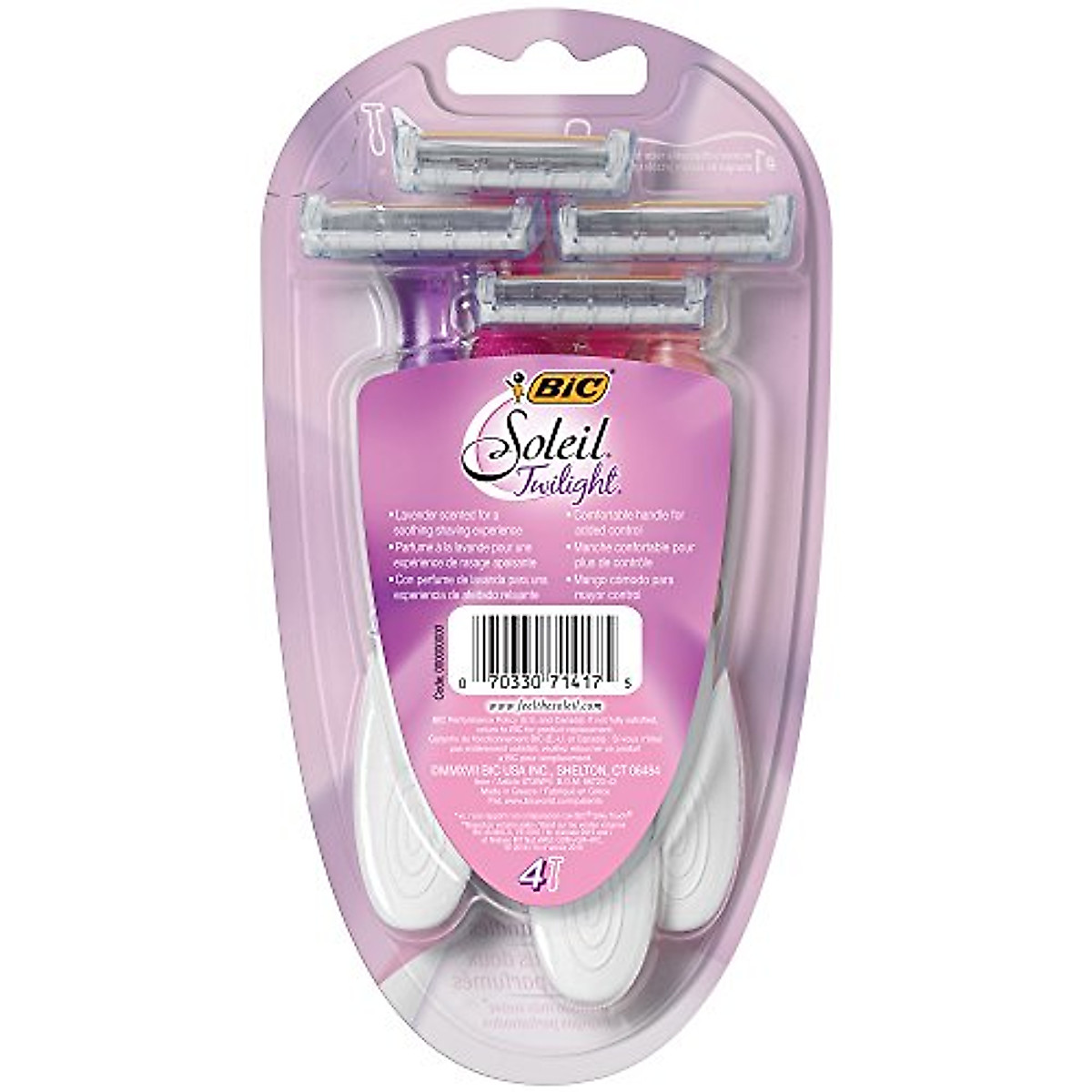 BIC Soleil Twilight Disposable Razor, Women, 4 Count
