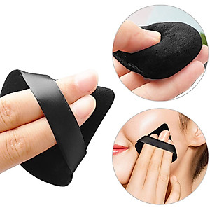 12 Pieces Triangle Powder Puff Setting for Face, Soft Velour Makeup Sponge, Pink