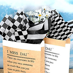 Kavoc 100 Sheet Black White Plaid Tissue Paper Star Stripes Dots Pattern Tissue Paper Checkerboard Art Tissue 5 Styles Simple Gift Wrapping Paper Bulk for DIY Crafts Gift Bag Supplies, 14 x 20