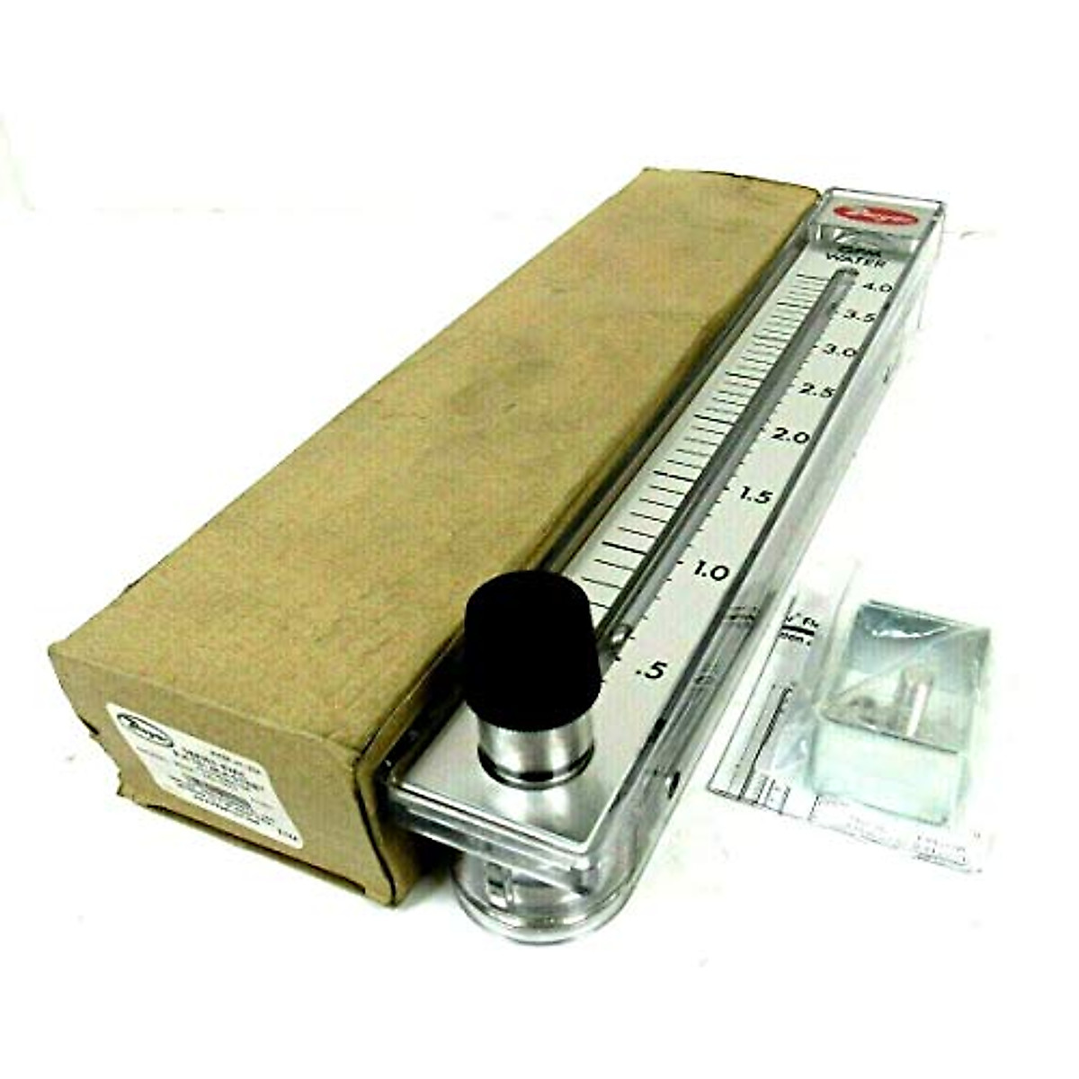 Dwyer® Rate-Master® Flowmeter, RMC-143-SSV, 2% Acc, 4-4 GPM Water, SS Valve, PC Body