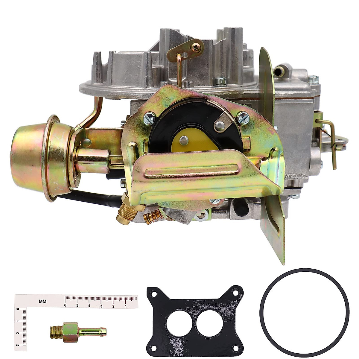 Condgreemee 2 Barrel Carburetor Carb 2100 Carburetor 2150 Carburetor Fits for Ford 289 302 351 Cu Jeep Engine F100 F250 F350 with Electric Choke,Replace Motorcraft/Autolite 2100 2150