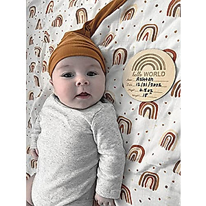 Baby Muslin Baby Swaddle Blanket Rainbow Print, Luxurious, Soft and Silky, 70% Bamboo 30% Cotton 47x47inch，Neutral Receiving Blanket  Receiving Swaddlinget for Boys & Girls