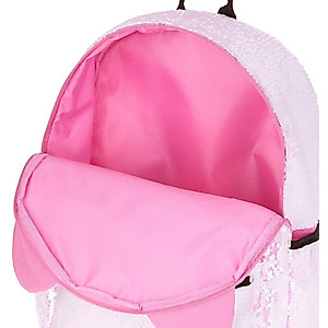 2 Way Sequin Kitty Cat Backpack for Girls Teens ~ Premium 16 Kitten School Bag with Reversible Sequins and 3D Cat Ears (Kitty School Supplies Bundle)