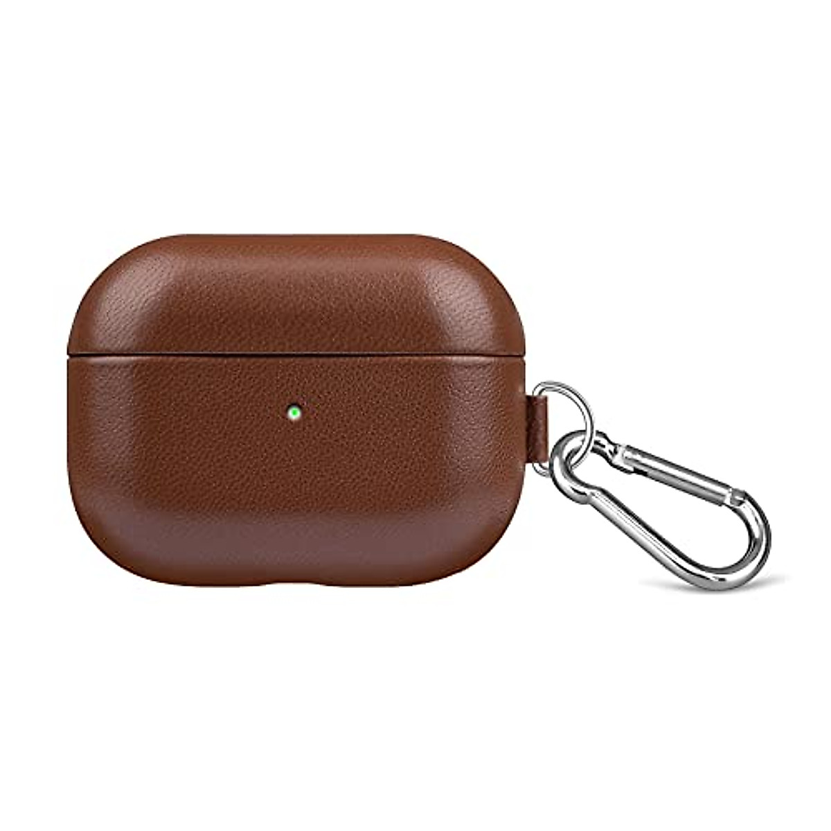 AirPods Pro Leather Case with Clip, Lopie [Handmade Series] Fully-Wrapped Leather AirPods Pro Case Cover, Scratch Resistant Microfiber Cushion, Original Design Case for Men/Women - Earthy Brown