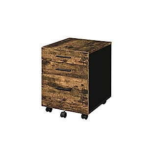 Acme Furniture Abner File Cabinet, Weathered Oak