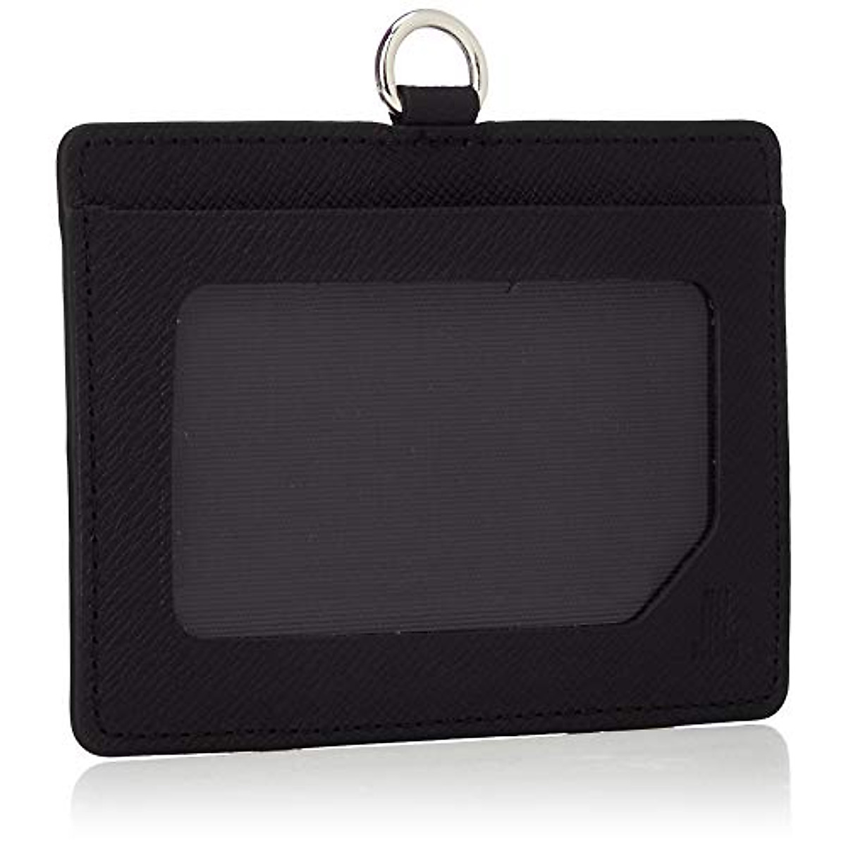 Lanvin Collection JLMW0GE3 Couleur Du Vin ID Card Holder, Black