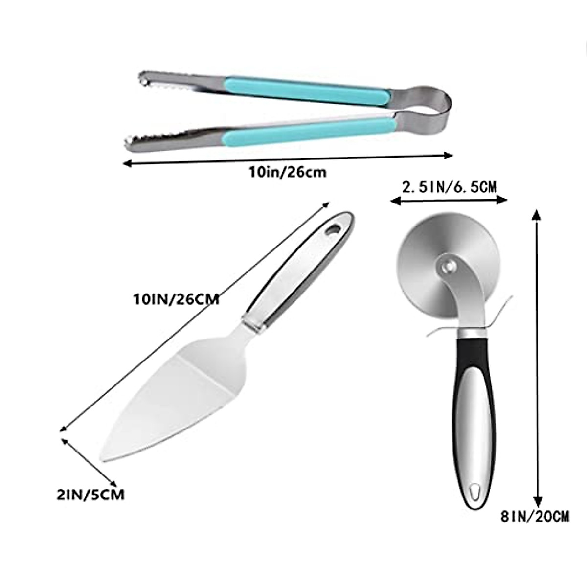 Universal Stainless Steel Grill Top Pizza Oven Kit with Pizza Stone Pizza Peel Pizza Cutter Pizza Shovel for Most Gas Grills Flat Top Grills Griddles Firepit- Set of 7 Pizza Baking Pizza Accessories