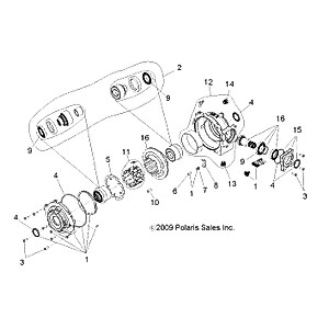 Polaris RZR Ring and Pinion Gear Kit, Genuine OEM Part 3235058, Qty 1