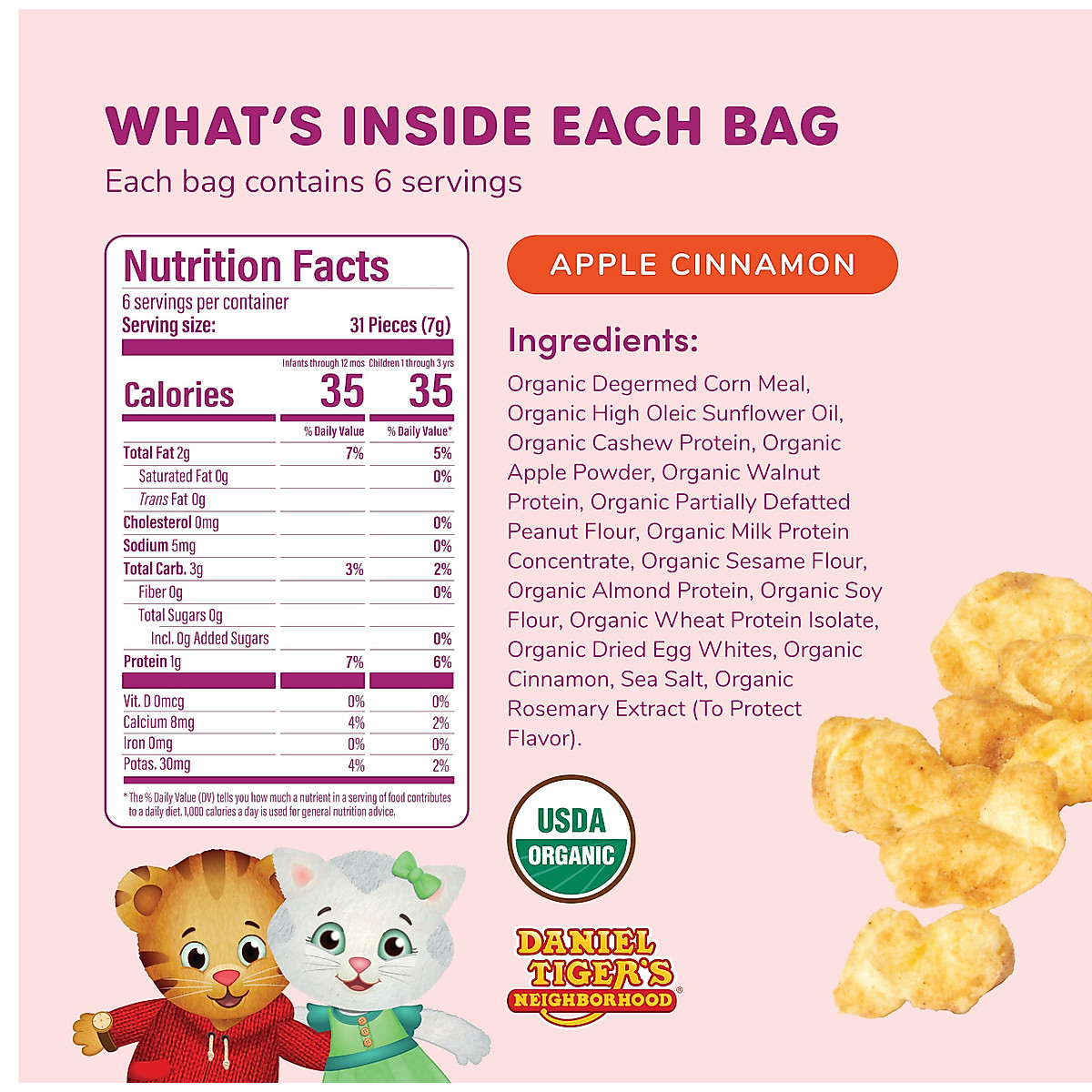 Ready Set Food Organic Puffs – Early Allergen Introduction Snack Puffs w/ 9 Top Allergens: Organic Peanuts, Cashew, Egg & More, No Added Sugar, Babies 8+ Months (AC & PB, 2-Pk)