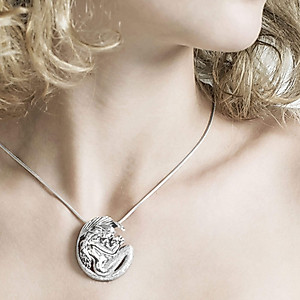 Motherhood - Mommy Mermaid and Baby Sterling Silver Pendant