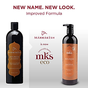 MKS eco X Nourish Shampoo, Dreamsicle - 25 fl oz - Cleanses, Strengthens & Repairs - Ideal for Fine Hair, Safe for Color Treated Hair - Moroccan Argan Oil, Hemp Seed Oil - Vegan, Cruelty Free