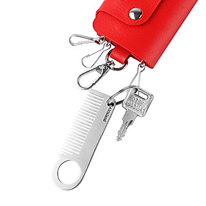 Airisland Stainless Steel Keychain Comb Small Pocket Comb Mini Anti-static Beard Mustache Comb 3.15 inches