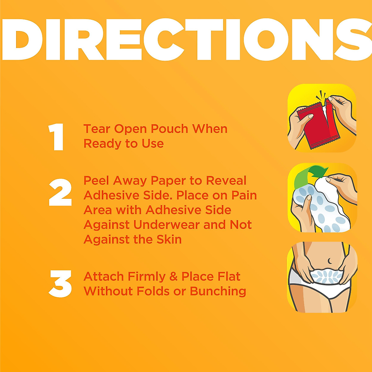 ThermaCare Portable Menstrual Heating Pad, Adhesive Period Therapy Heat Patches for Cramps and Backache Relief, HSA/FSA Eligible & Approved, 6 Count