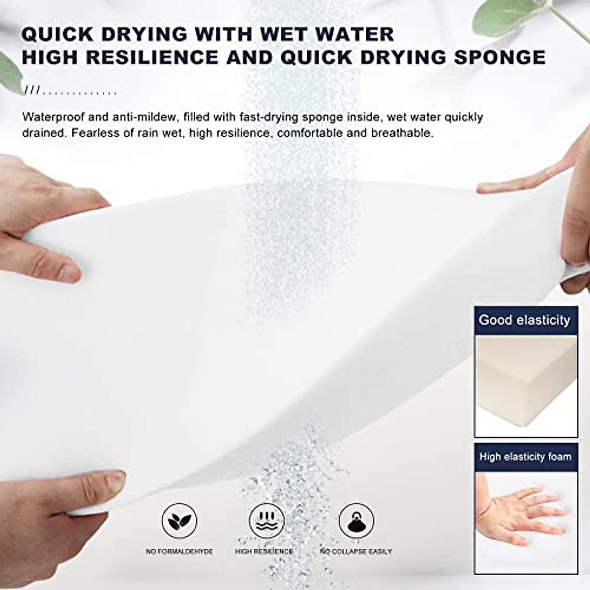 Bench Cushion 36×20×2inch,Bench Pad with Non-Slip Bottom,Indoor/Outdoor Thickened Foam Furniture Cushions for Garden Patio Bench Swing,Bay Window Seat Pads,Washable Sofa Cushion