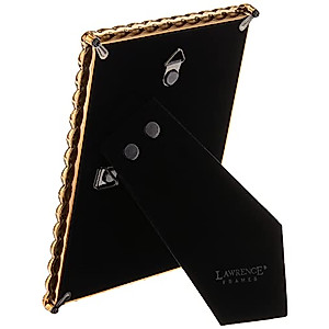 Lawrence Frames Rope Design Metal Frame, 4x6, Gold
