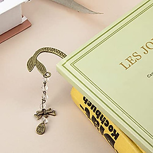 Koogel Metal Bookmark,Mermaid Bookmark with A String of Beads Christmas gift for Women, Kids, Writers, Readers, Teachers, Birthday Gifts