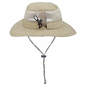 Dorfman Pacific Men's Bonnie Mesh Sides Hat, Khaki, XX-Large