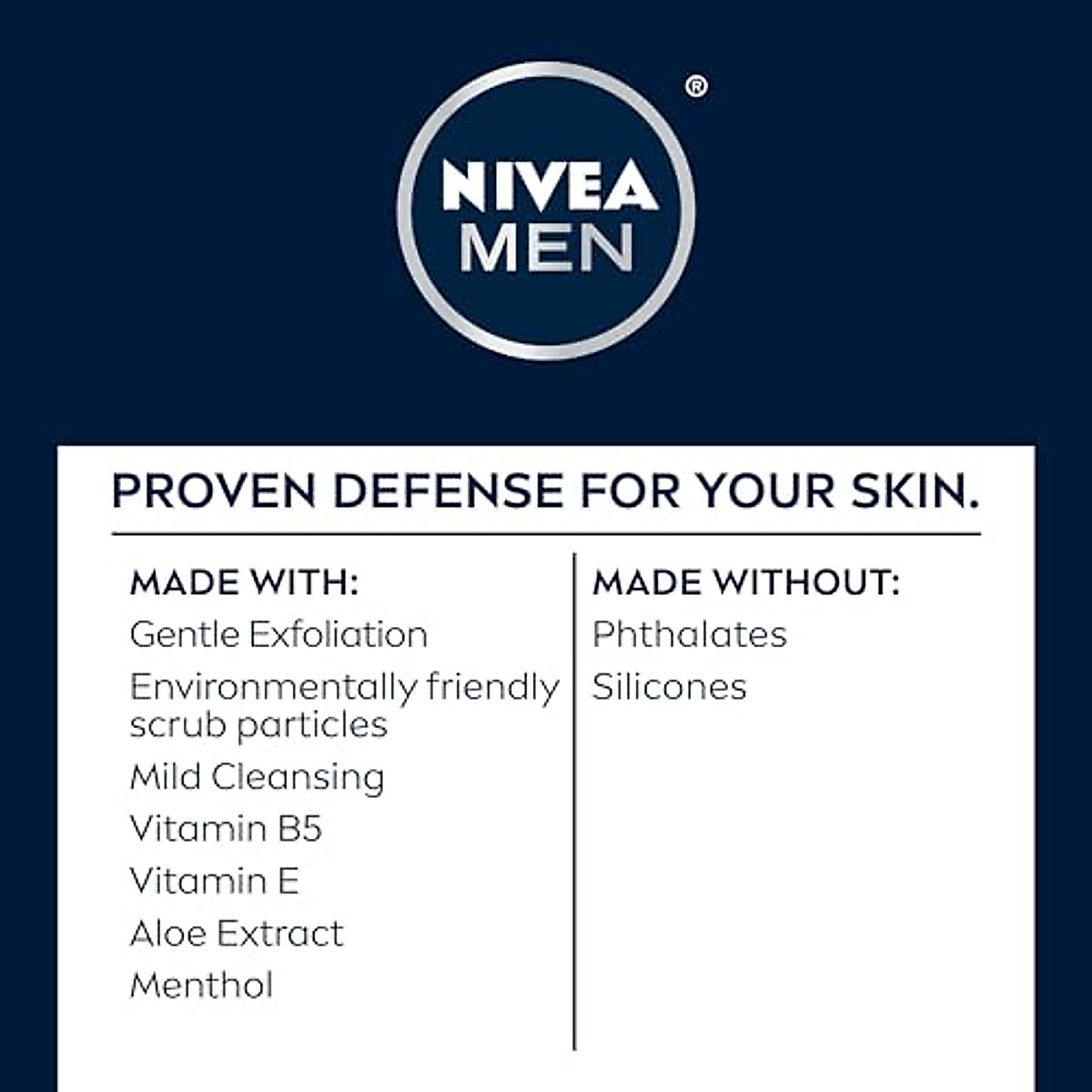 NIVEA MEN Maximum Hydration Deep Cleaning Face Scrub With Aloe Vera, 3 Pack of 4.4 Oz Tubes
