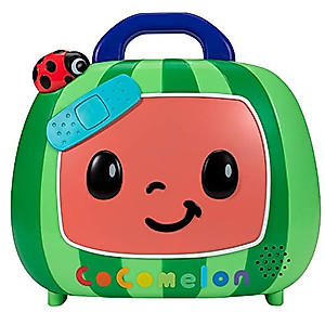 CoComelon Official Musical Checkup Case, Plays Clips from ‘Doctor Checkup’ Song – Includes 4 Themed Medical Doctor Accessories (Thermometer, Syringe, Stethoscope, and More) for Fun Role Play, Green