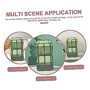 CIMAXIC Storage Box Tea Bags Storage Holder Teabag Shelf Tea Bag Holder Office Storage Shelves Holder Desk Top Organizer Shelf Tea Bag Rack Wall Tea Bag Container Instant