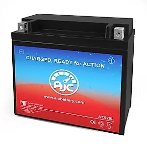 AJC Battery Compatible with Duralast CTX20L-BS FP Powersports Battery
