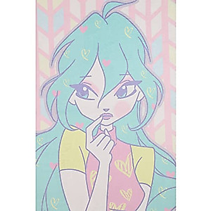 Winx Club Large Bloom-Print Beach Swim Pool Bath Towel 56 x 30 inches Light Weight Quick Drying (Pink)