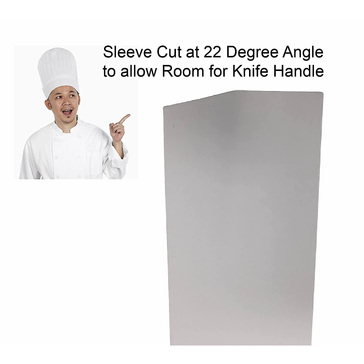 Knife Sleeves for 10" Chef Knives - 10 in. X 3 in. - Safely Transport and Store Kitchen Knives - Cardboard Knife Sleeves for Large Chef Knives (20 Pack)