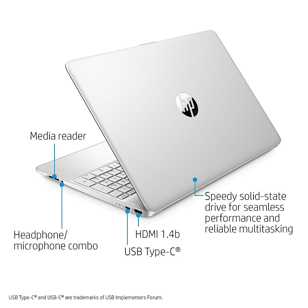 HP LAPTOP 15.6 inchesHD Touch AMD Ryzen 3 3250U 8 256GB SSD 15-ef1020nr (Renewed)