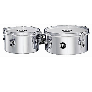Meinl Percussion MIT810CH 8-Inch and 10-Inch Mountable Steel Mini Timbales, Chrome Finish