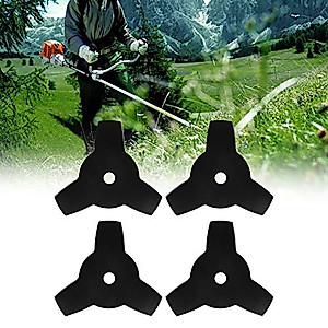 4pcs 3T Trimmer Blade, Garden Yard Brush Cutter Tool, for Lawn Mower, Grass Trimmer Accessories 10inch