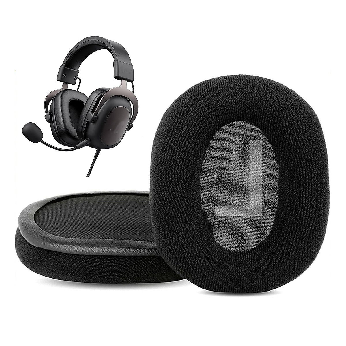 HTINDUSTRY Replacement Earpads Cushion Compatible with Havit H2002D Headset Ear Pads with Soft Fabric&High Density Foam