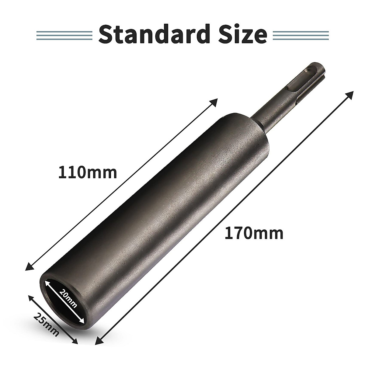 SDS Plus Ground Rod Driver Compatible with Hilti/DeWalt/Bosch/Hitachi/Makita/Milwaukee SDS Plus Hammer Drills for 5/8" & 3/4" Grounding Rods (NOT Work with SDS MAX Hammer Drill)