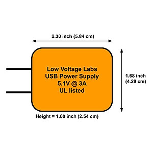 Raspberry Pi 4 and Pi 400 Power Supply 3.0A with ON/Off Switch UL-Certified (USB-C)