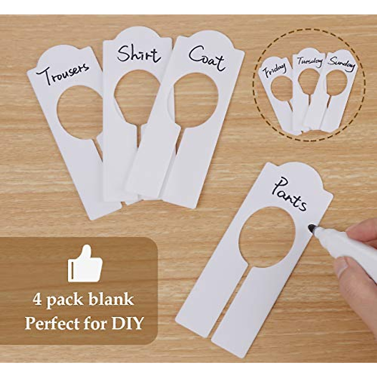 Lemonfilter 12 Pack Baby Wardrobe Dividers Plastic Nursery Closet Dividers Clothing Rack Dividers for Organize Baby's Clothes (White)