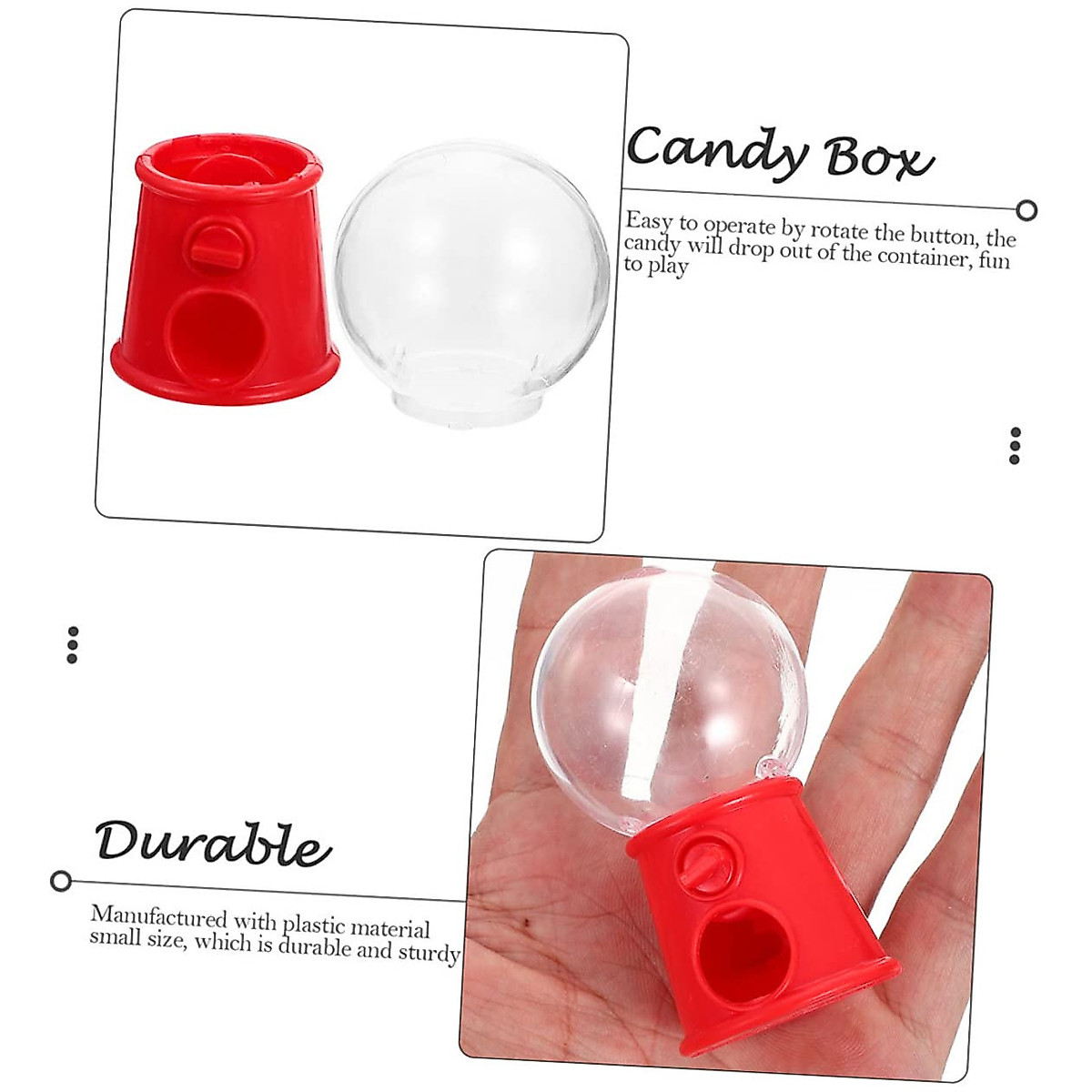 6pcs Mini Machine Small Gumballs Machine Gumballs Machine Candy Gumballs Machines Toys Gumballs Machine Bank Candy Machine Candy Twisting Candy Dispenser Machine Money Bank