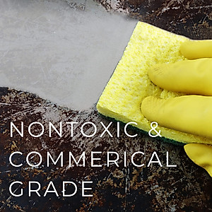 Morton PRO NON-TOXIC DEGREASER, Salt-Based and Non-Hazardous, commercial grade to clean tough grease and grime, Food Contact Surface Safe, Dye-free, odor control with a fresh lemon scent