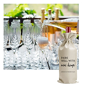 New Home Gifts for Home, Personalized Gifts for Housewarming Gift, Unique House Warming Gifts New Home Wine Gift Bag, Wine Bags for Wine Bottles Gifts