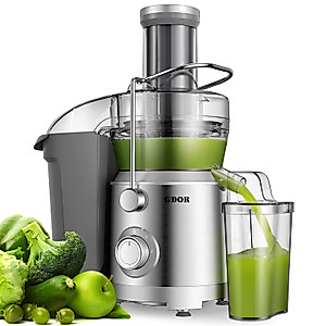 1300W GDOR Plus Juicer Machines with Larger 3.2” Feed Chute, Titanium Enhanced Cut Disc Centrifugal Juice Extractor, Full Copper Motor Heavy Duty, for Whole Fruits, Veggies, Dual Speeds, BPA-Free