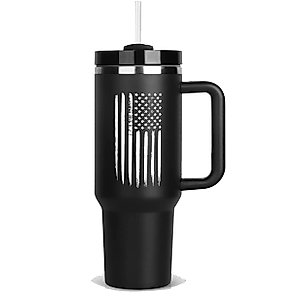40 oz Tumbler with Handle and Straw Lid for Father's Day Gifts,Birthday Gifts for Men,Retirement Gifts for Men Stainless Steel Travel Tumbler for Hot and Cold Beverages