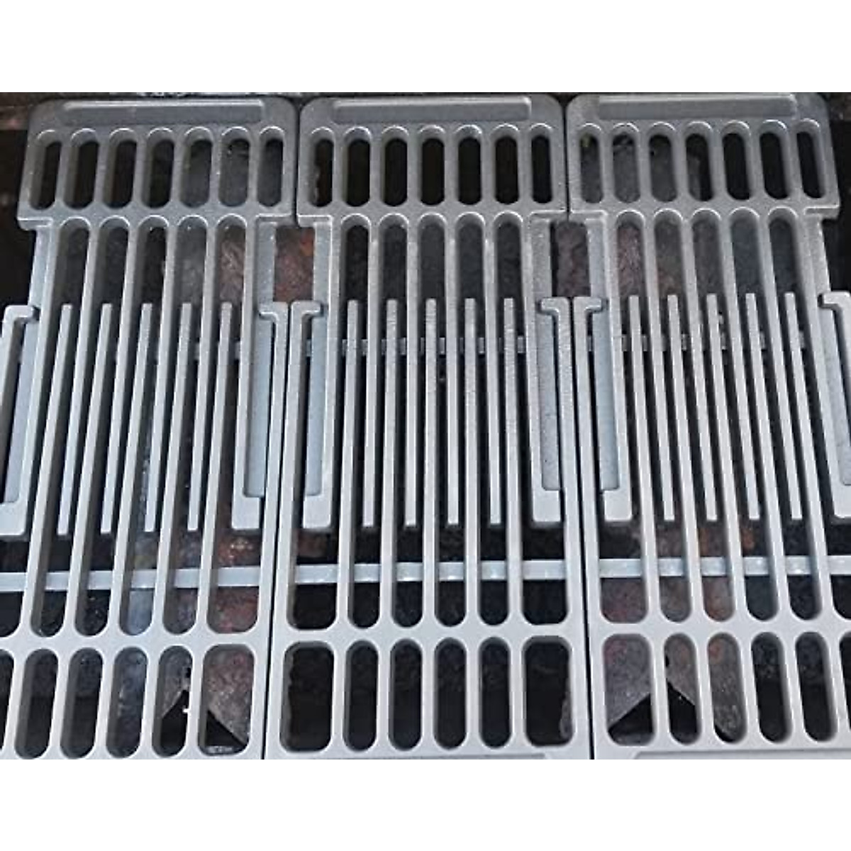 Dongftai PCBZ0A (3-Pack) 6 1/4 inch wide Adjustable Cast Iron Cooking Grate Replacement for BBQ Grills Gas Eletric Grills, Universal Cooking Grids Extend from 14" up to 20" L