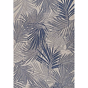 Momeni Riviera Transitional Indoor/Outdoor Area Rug, Blue, 2' X 3'