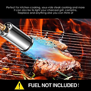 Kitchen Torch Cooking Blow Propane Torch - 500,000 BTU Culinary Torch - Sous Vide - Charcoal Starter Grill Torch Fire Gun for Searing Steak & Creme Brulee(Fuel Not Included)