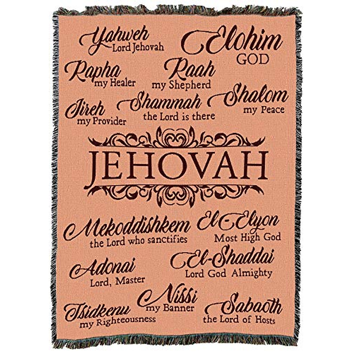Pure Country Weavers Jehovah Blanket Mist - Religious Gift Tapestry Throw Woven from Cotton - Made in The USA (72x54)
