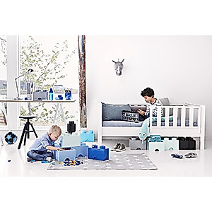 Room Copenhagen LEGO Brick Drawer, 8 Knobs, 2 Drawers, Stackable Storage Box, White