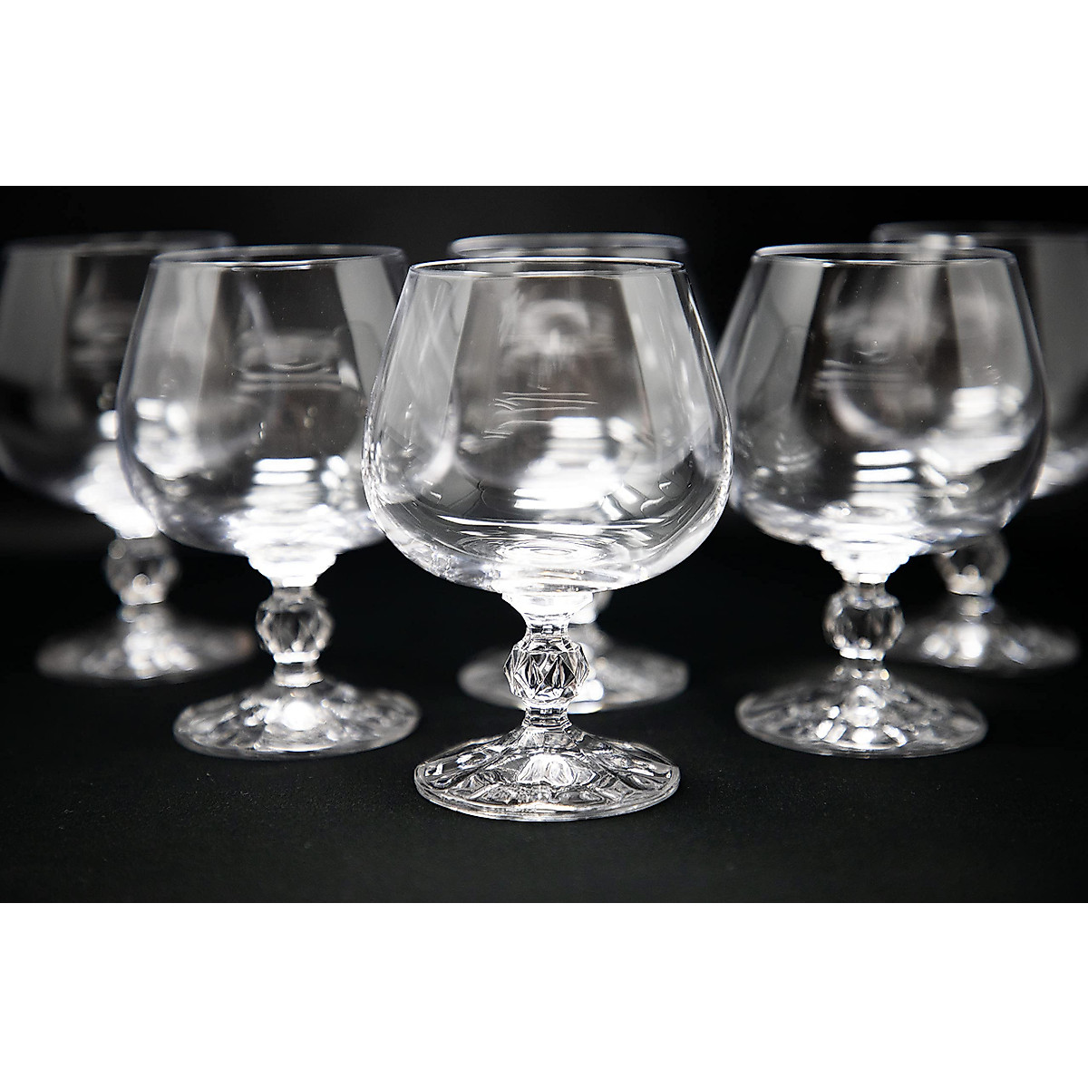 Cognac Brandy Snifter set of 6, Crystal Glass, 8oz250ml Bohemia Czech Glass Tumbler, Whiskey Glass Bohemia Czech, Crystal Gift, Clear