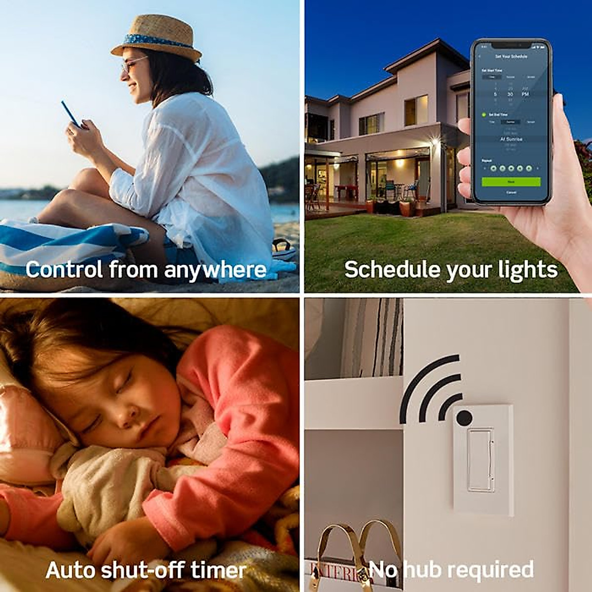 Leviton D215S-1BW Decora Smart Wi-Fi, No Hub Required (2nd Gen) 15A Light Switch